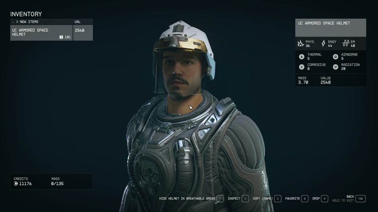 Starfield UC Armored Space Helmet Console Command Cheat Code