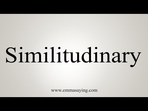 How To Say Similitudinary