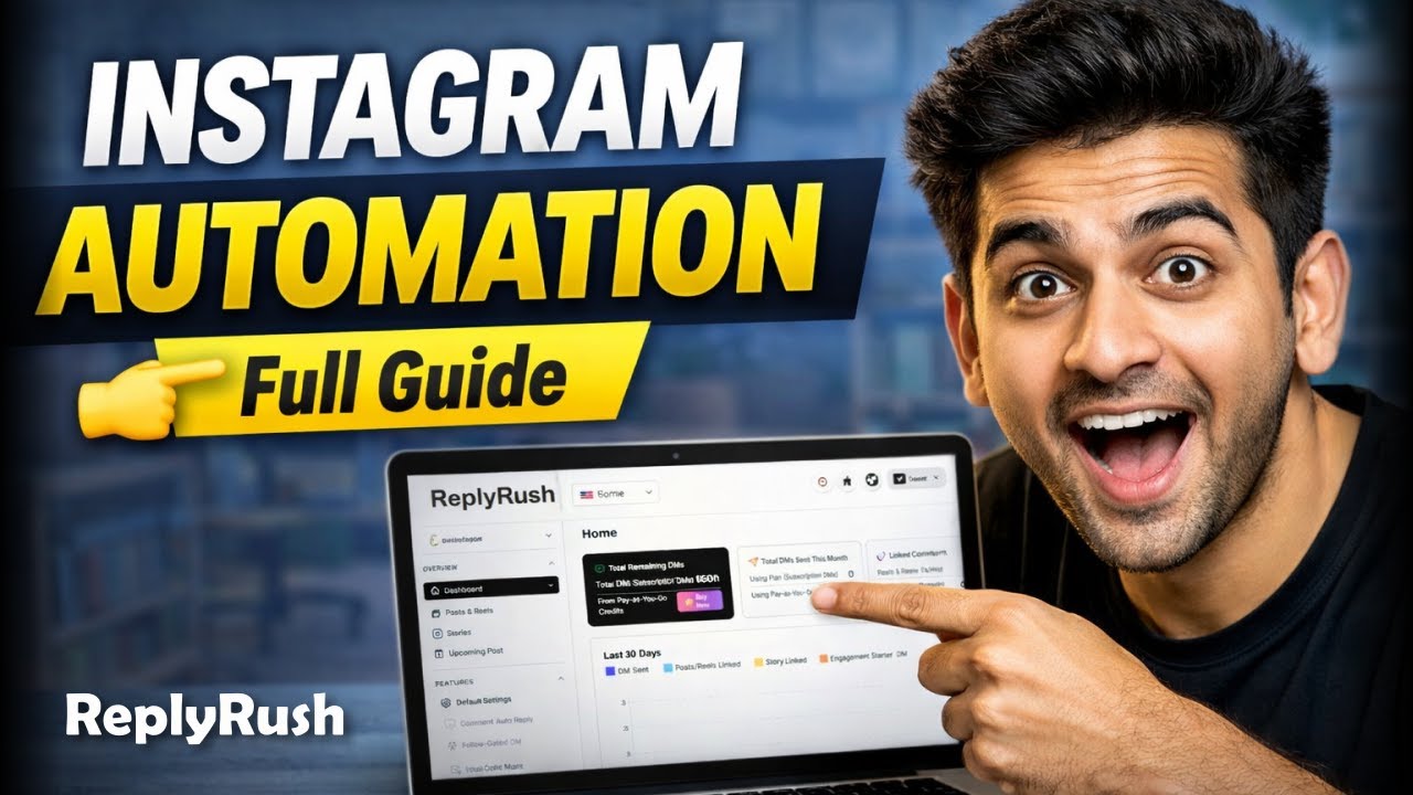 ReplyRush Account Creation & Instagram Auto DM Setup in 2 Minutes!