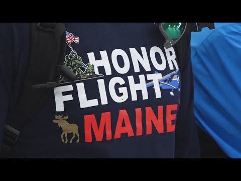 Hundreds gather to welcome Honor Flight Maine veterans in Bangor