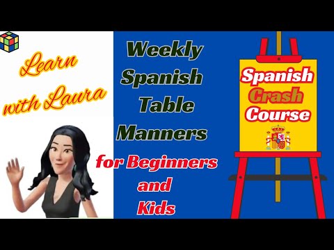 Spanish Learning | 10 Weekly Spanish Vocabulary Words for Table Manners