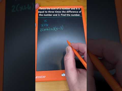 Twice the sum of a number and 6 is equal to three times the difference of the number and 3. Find the