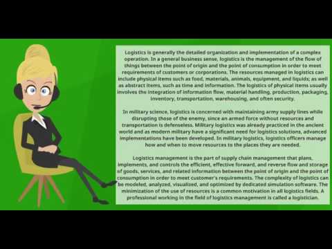 What is LOGISTICS What does LOGISTICS mean LOGISTICS meaning definition explanation