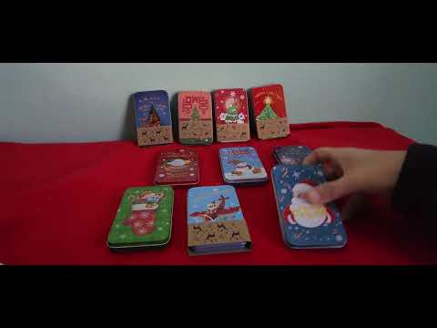 MASSTAR Gift Card Holder, Tin Boxes for Christmas Cards, Money, Keys Stocking Stuffers