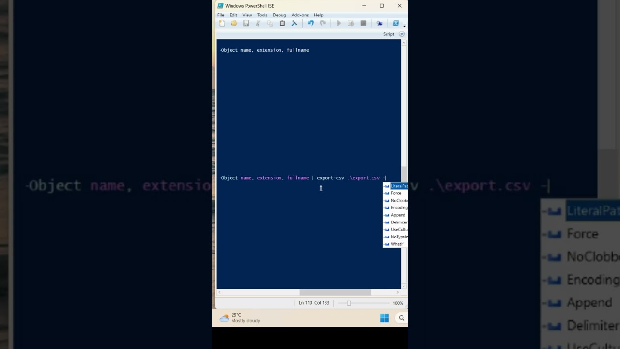 #powershell #export #programming