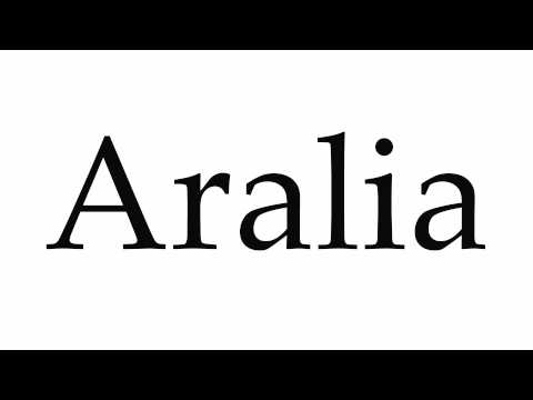 How to Pronounce Aralia