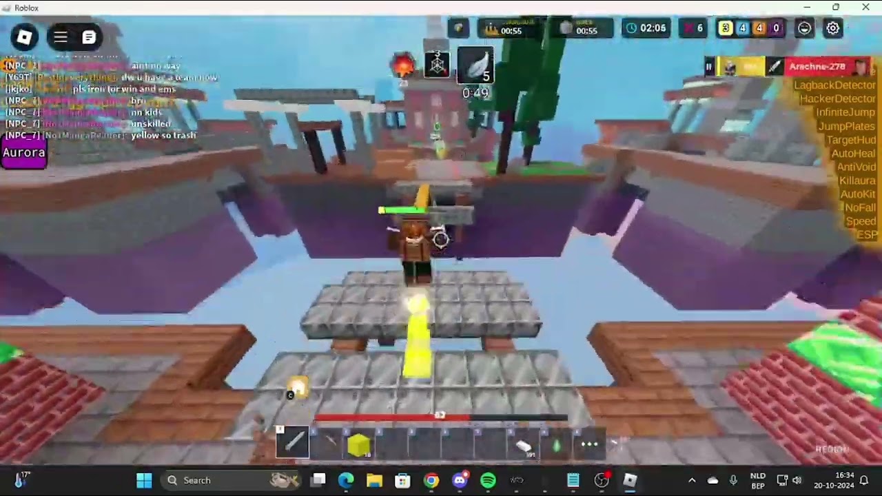 Ultimate Roblox Bedwars Aurora Script Showcase!!