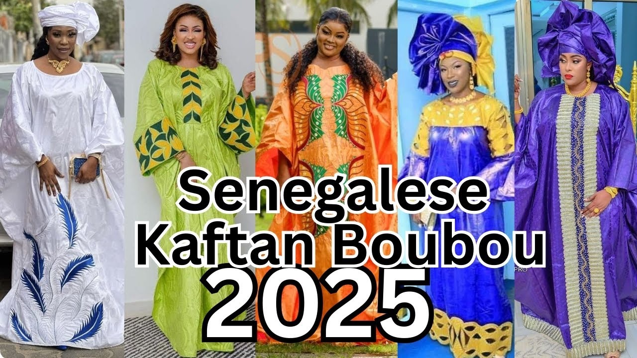 Nouveau Sénégalaise Kaftan Boubou Robes|En Bazin Riche|2025 Modèles de Styles #modeafricaine #pagne