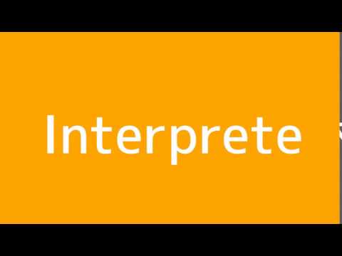 How to say Interpreter in Spanish