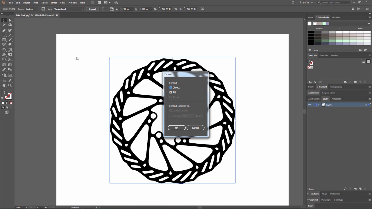 Image Trace using Adobe Illustrator and Adobe Photoshop CC 2017