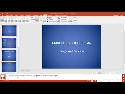 Changing Theme Colors and View Settings in PowerPoint 2016
