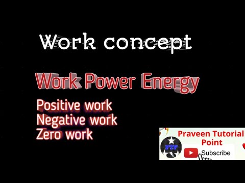 work concept | work Power Energy | Positive negative and zero work