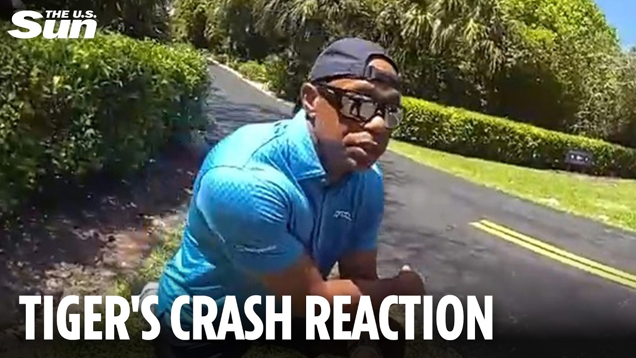 BOOM! Cop bodycam footage captures Tiger's crash response