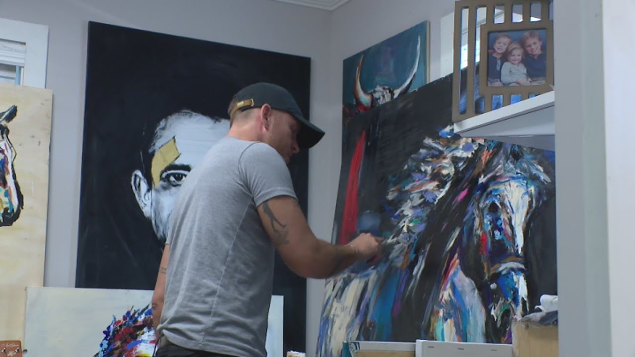 In his journey of sobriety, Matt Moberg turns to art: 