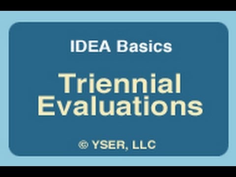 IDEA Basics: Triennial Evaluaitons