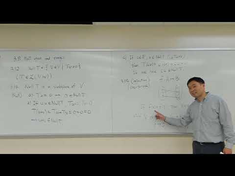 The null space and range of a linear map