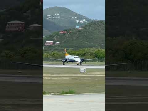 Inter Caribbean take off from Beef Island in the British Virgin Islands