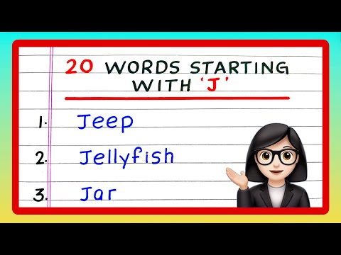 Words Starting with "J" | 20 Words Starting with 'J' | J Beginning Words | Words with j