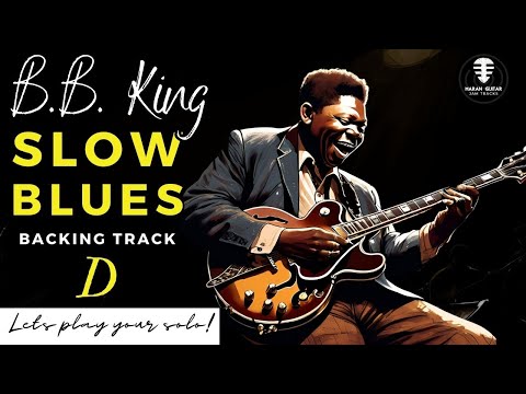 B.B. King Slow Blues backing track - Jam in D