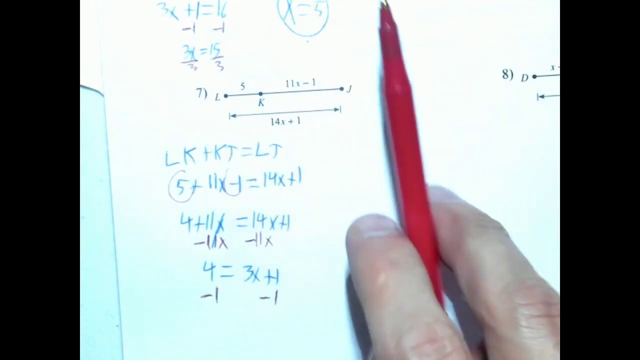 1.2 Segment Addition Postulate Worksheet Review