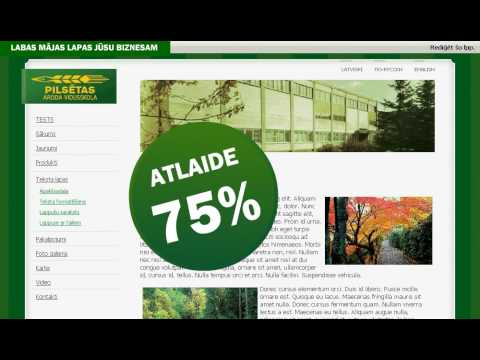 Profesionāla web lapa par 199ls! Tālrunis - 26492635