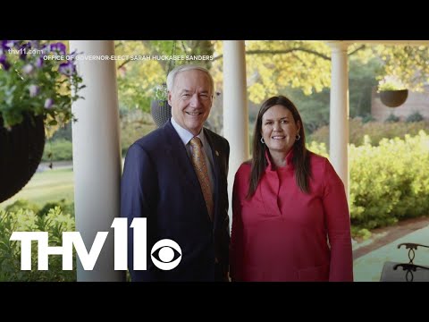 Gov. Asa Hutchinson congratulates Sarah Huckabee Sanders