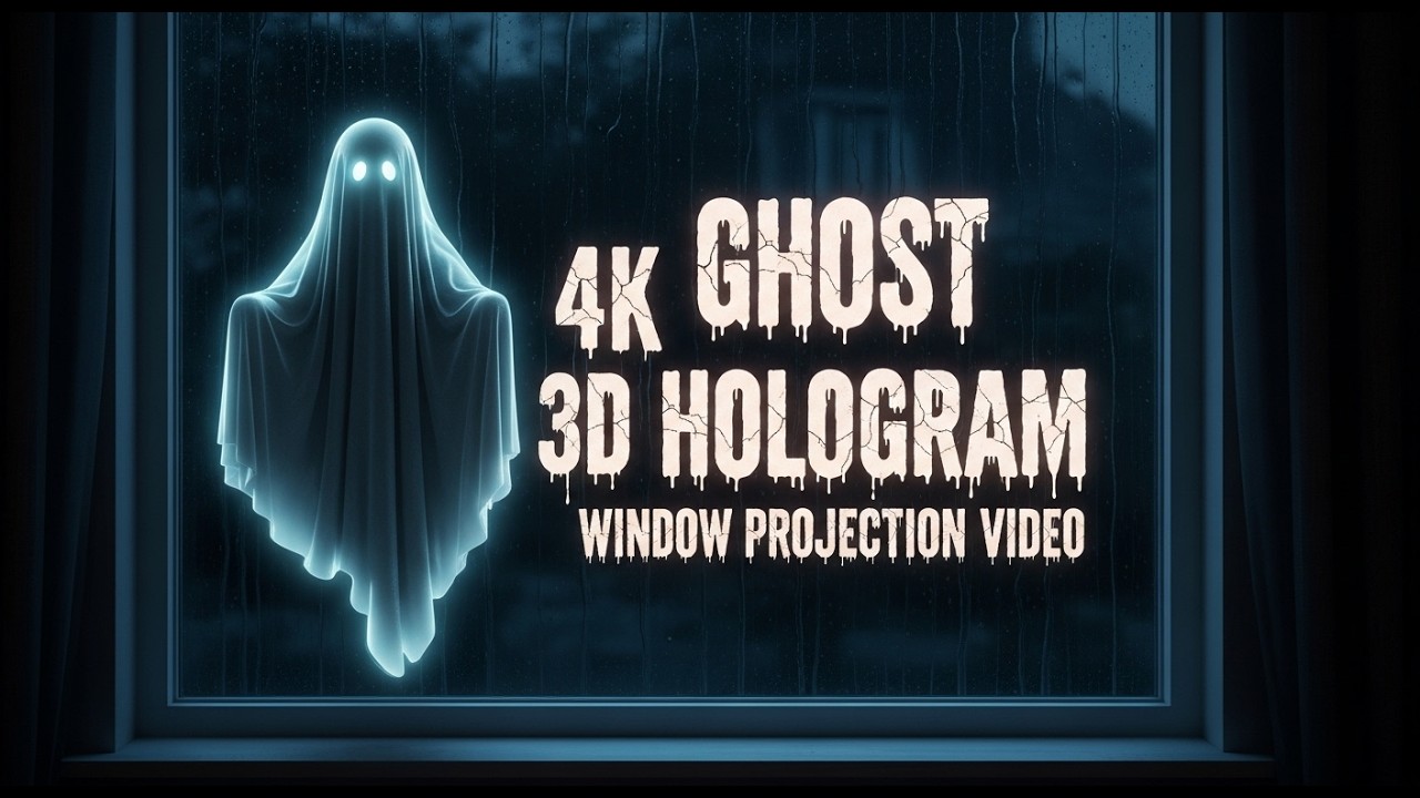 Ghost 3D Hologram 4K Halloween Window Projection Video