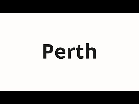 How to pronounce Perth