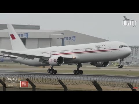 WET N’ WINDY ARRIVALS AT HEATHROW RWY 27R