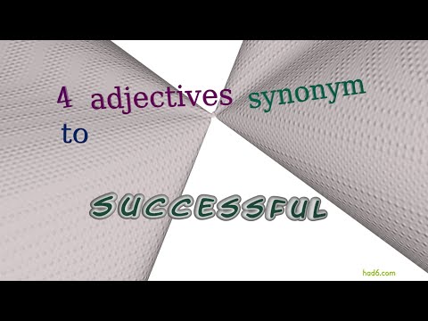 successful - 5 adjectives which are synonym to successful (sentence examples)