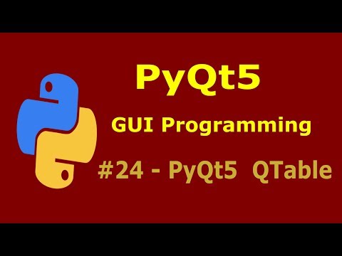 24 PyQt5 Tables Python GUI Programming With PyQt5