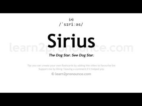 Sirius pronunciation and definition
