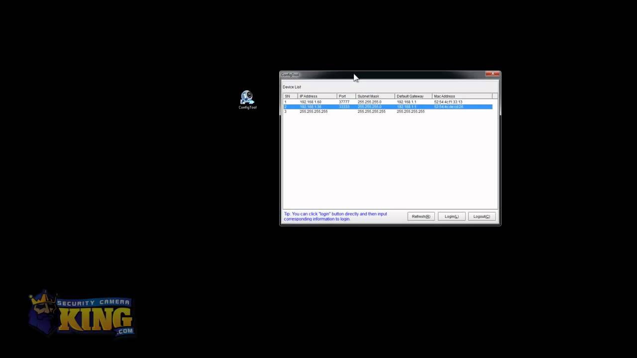 How to use the config Tool To setup Megapixel Cameras or DVRs
