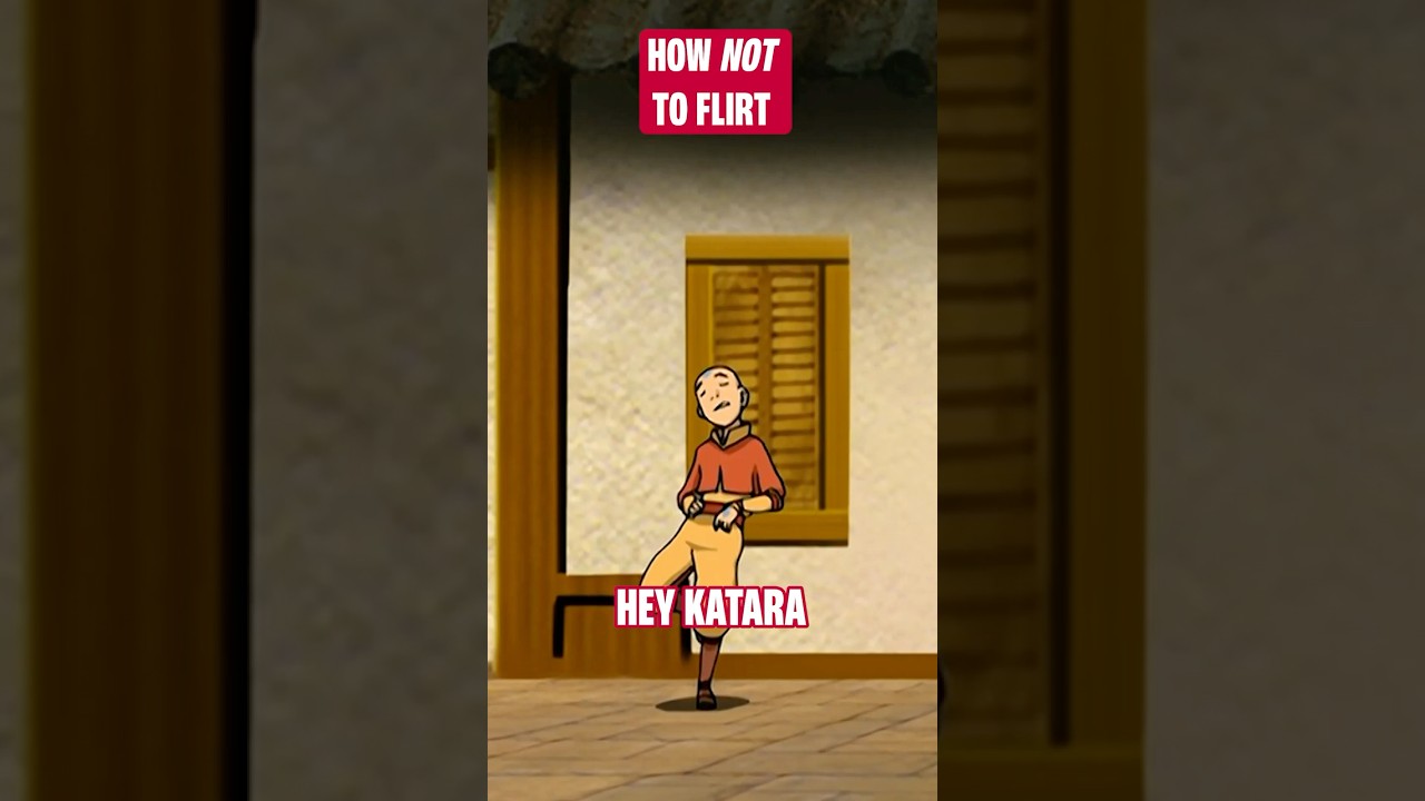 Aang tries to flirt with Katara 😏 #shorts