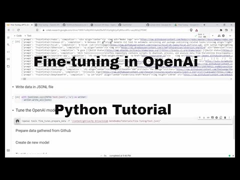 Fine-Tuning with Openai | Github | Data Science Python Tutorial