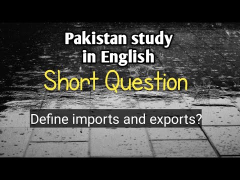 define imports and exports
