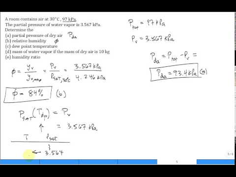 Calc moist air properties, solve problem