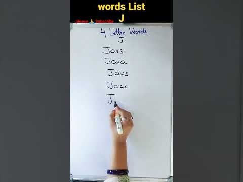 J words list four letter #short #shorts
