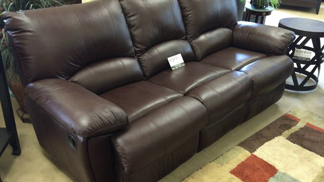 600281 Top Grain Leather Reclining Sofa Set