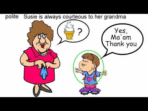 courteous meaning | Vocabulary for Kids | Children's Dictionary | Learn English Vocabulary