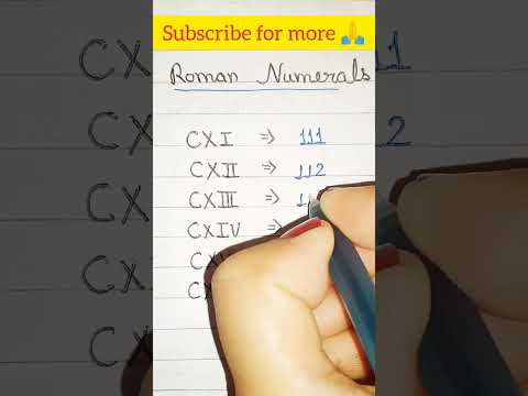 Roman Numerals From 111 to115 #viral #youtubeshorts #trending #tricks #trend #easy #maths #maths