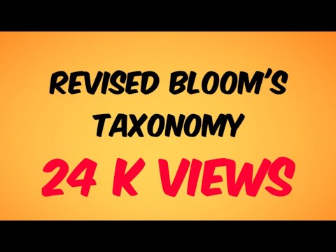 Revised Bloom's taxonomy