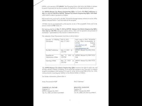 Invitation to Bid for Contract ID No. 25GND0002