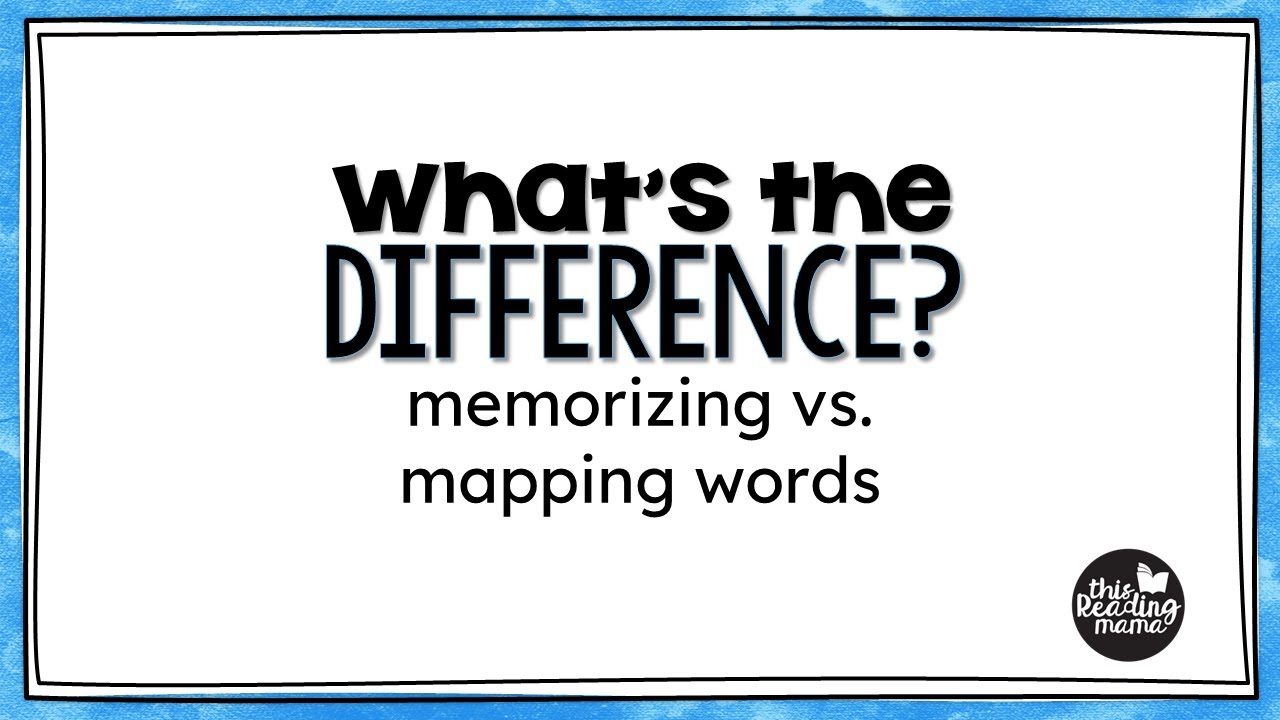 What's the Difference between Memorizing and Mapping Words