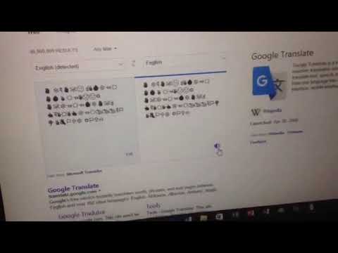 Wingdings in Google Translator