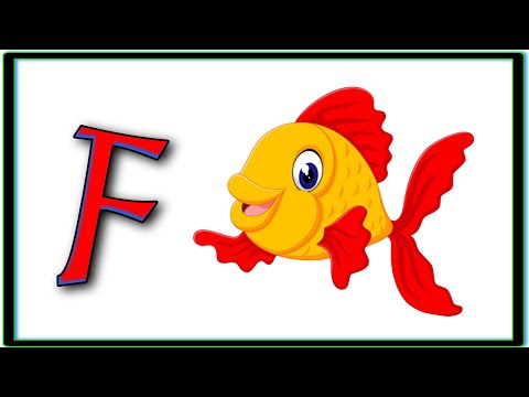 Words That Start with F । F for Fish । Abcd । Preschool । Alphabet F । Nursery rhymes । Kids Abcd