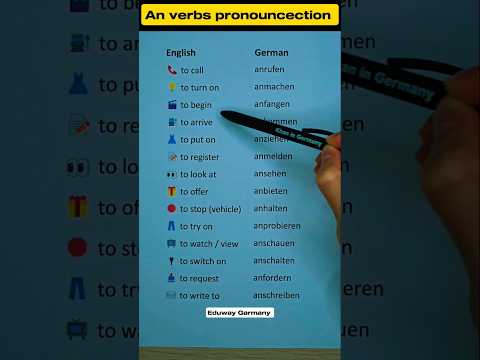 German An-' verbs pronouncection thatknow!"#foryoupagee#deutschsprechen#garman#eduway #education