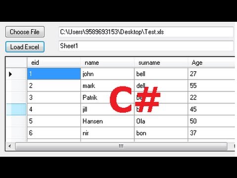 Learn C Tutorial 30 How to import excel file to datagridview in c - Mind Luster