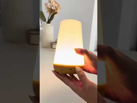 Night Light,Dimmable Touch Lamp for Bedroom,Portable Table Bedside Lamp,5 Brightness & 13 RGB Colors