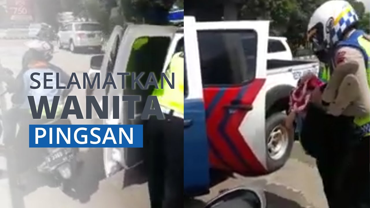 Video Aksi Polantas Selamatkan Wanita Pingsan di Cengkareng - Tribun Video